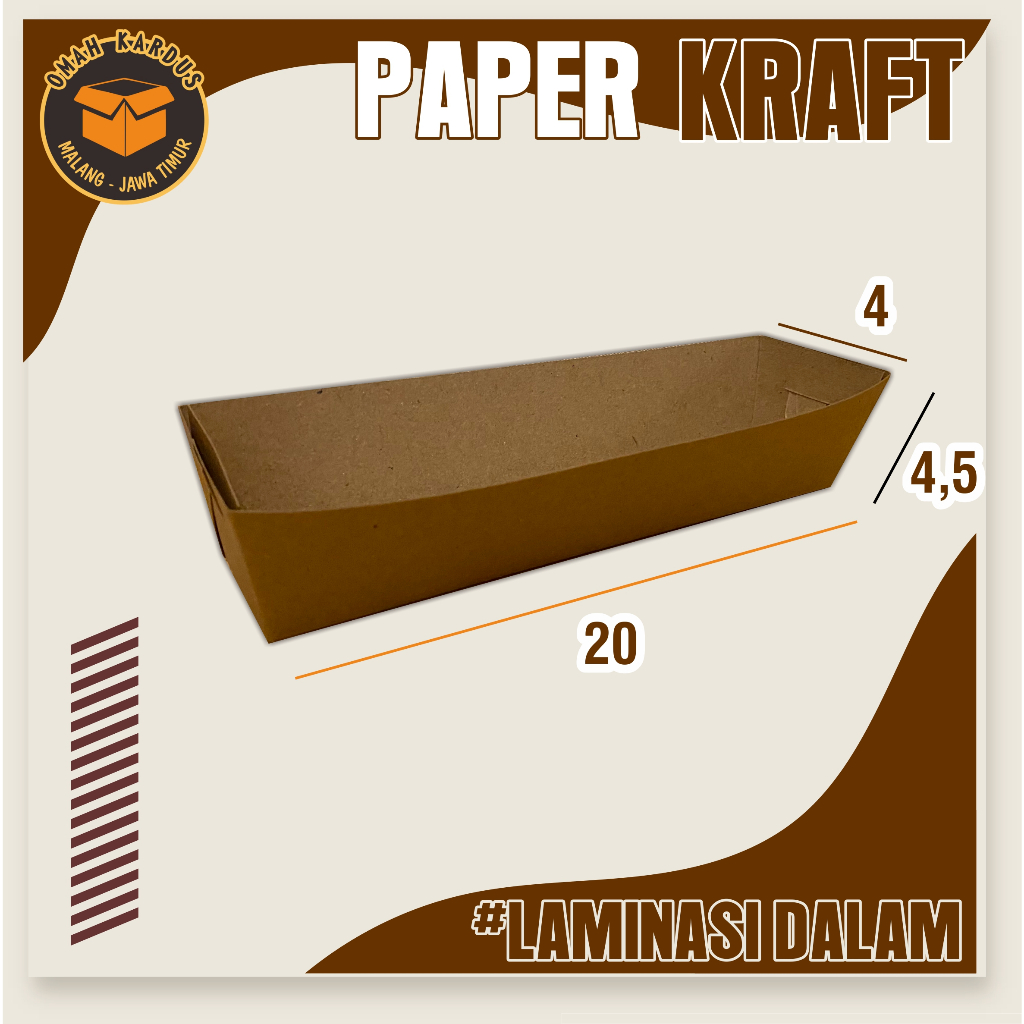 Jual Paper tray Sosis Bakar 20x4x4,5 cm | Kemasan dimsum | Tray hotang ...