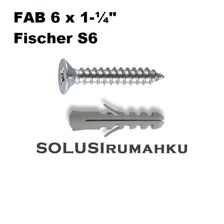 Jual 100 SET SKRUP + SKRUP PLASTIK S6 ( Plastik 6mm + Skrup Philips FAB ...