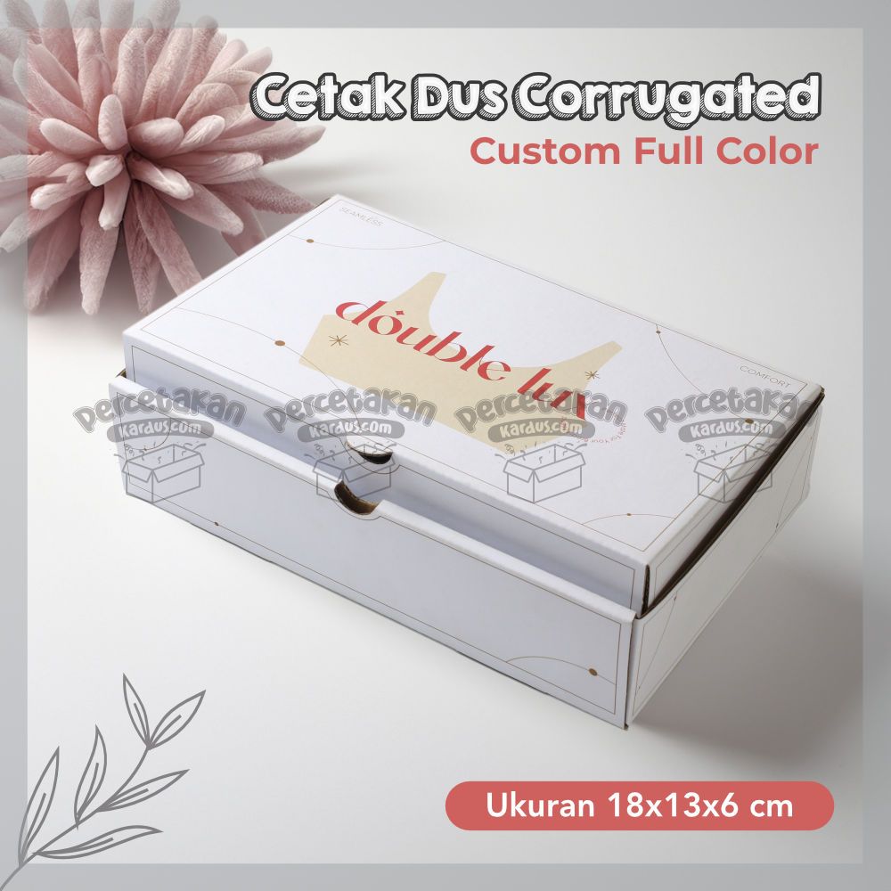 Jual Box Custom Cetak Dus Corrugated 18x13x6 cm min 100 pcs FULL COLOR ...