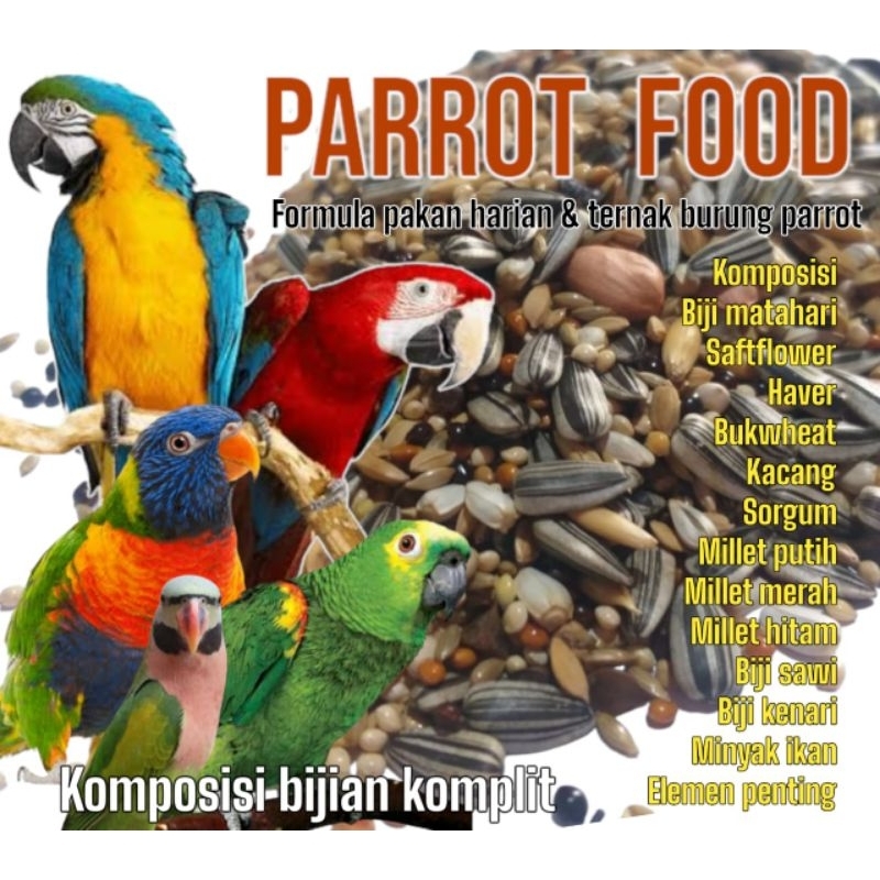 Jual Pakan Parrot Premium Pakan Falk Macaw Serindit Lovebird Parkit ...