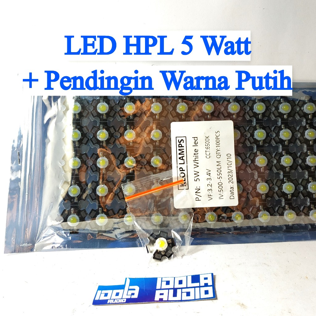 Jual LED HPL 5 Watt + Pendingin Warna Putih | Lampu LED HPL Putih 5 ...