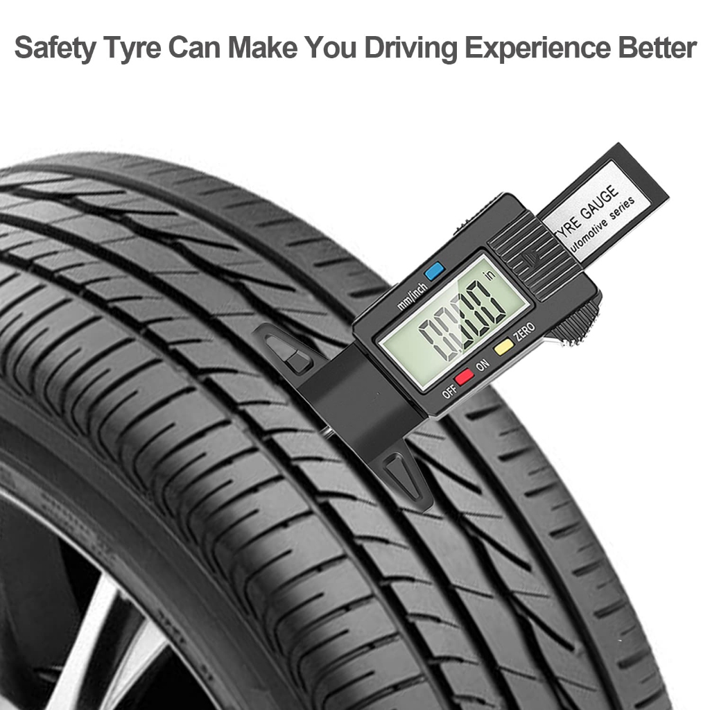 Jual GemRed Alat Ukur Kedalaman Telapak Kembang Ban Botak Digital Tyre ...