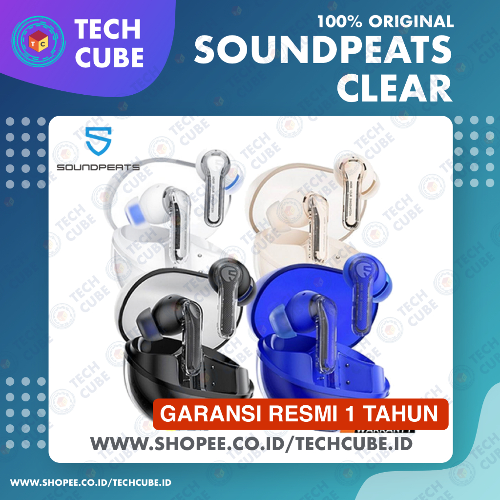 Jual SoundPEATS Clear TWS Earphone Headset Bluetooth Earbuds ENC Game ...