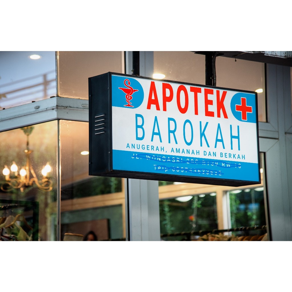 Jual Neon Box Indoor Outdoor Ukuran 80cm x 160cm Premium Custom 2 Sisi ...