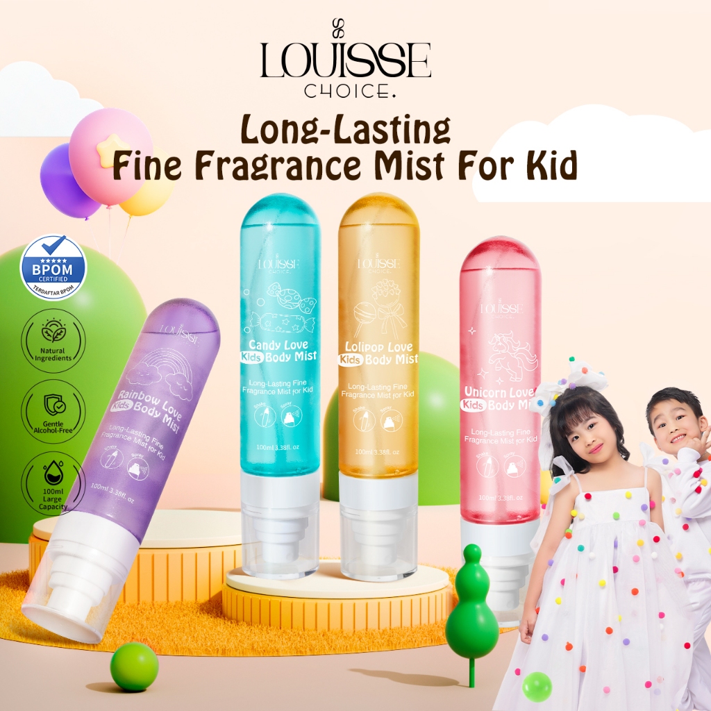 Jual [LIVE]LOUISSE CHOICE Kids Body Mist Long-Lasting Fine Fragrance ...
