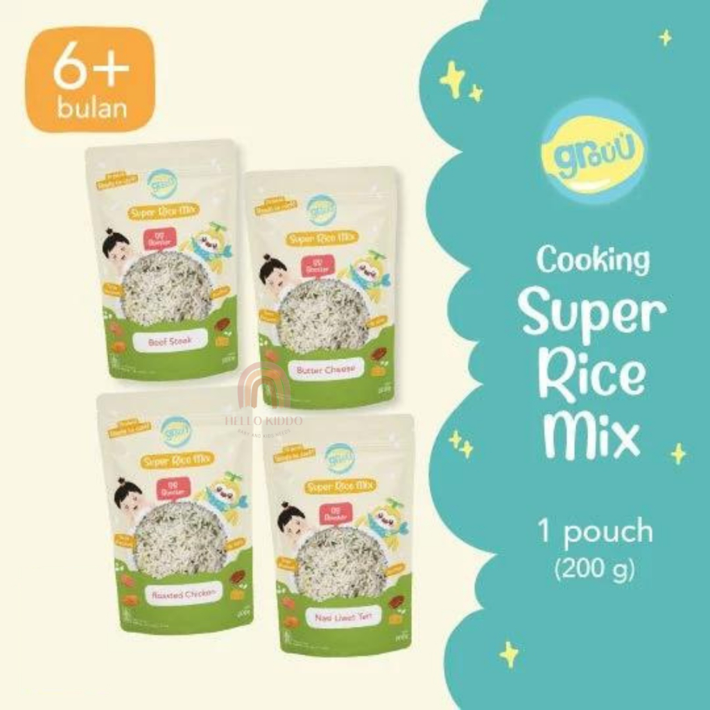 Jual 6+ GROUU SUPER RICE MIX BERAS MPASI BB BOOSTER 200G | Shopee Indonesia