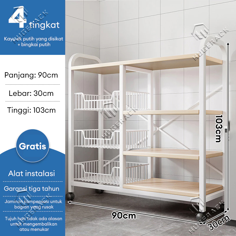 Jual Rak Dapur Susun Minimalis / Rak Oven Microwave/ Kitchen Rack/ Rak ...