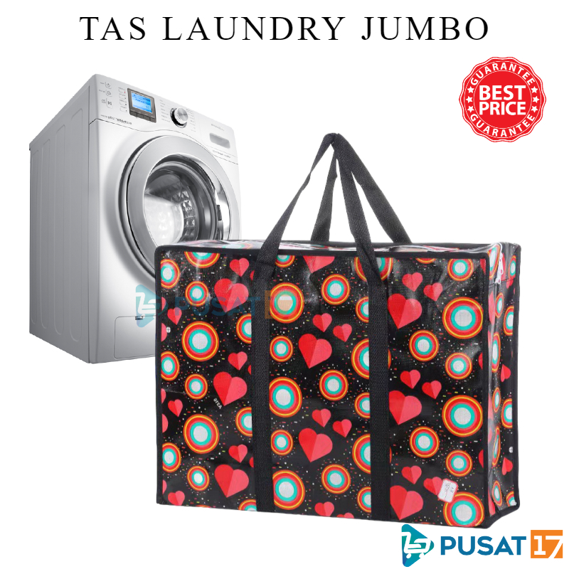 Jual PUSAT17 TAS LAUNDRY JUMBO WOVEN 50X35CM TAS KARUNG SUPER JUMBO ...
