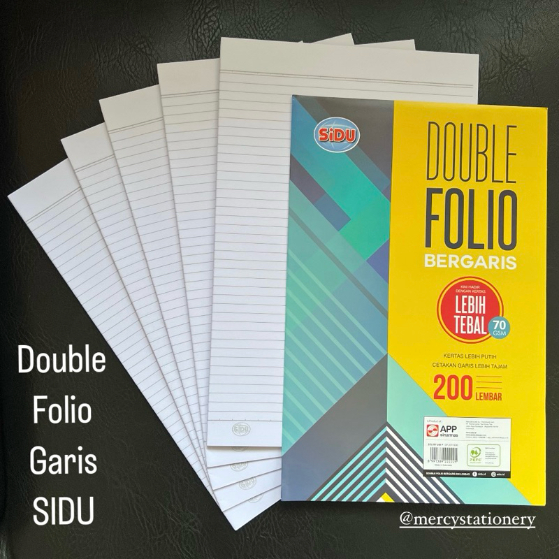 Jual 10 Lembar - Double Folio Garis Sidu Kertas Bergaris F4 Kertas ...
