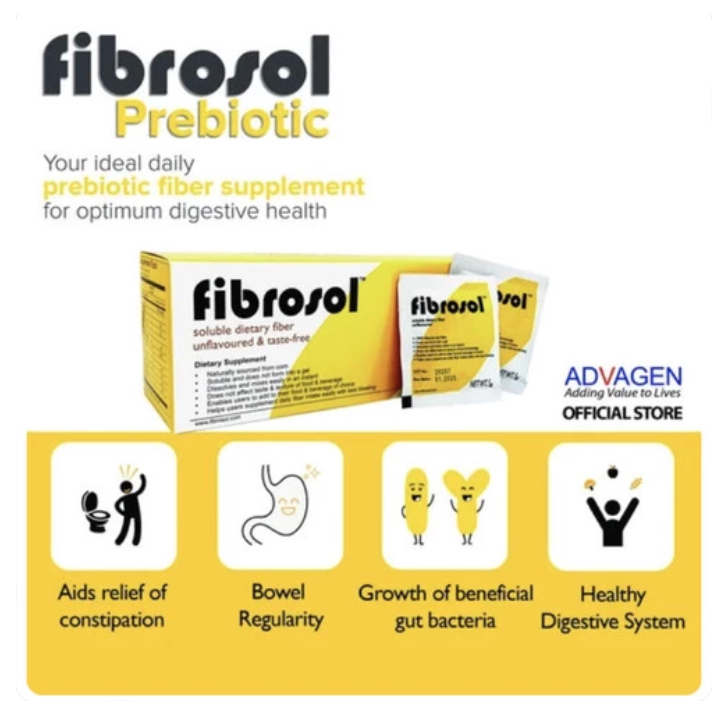 Jual Fibrosol Prebiotic - soluble fiber supplement unflavoured 30's ...