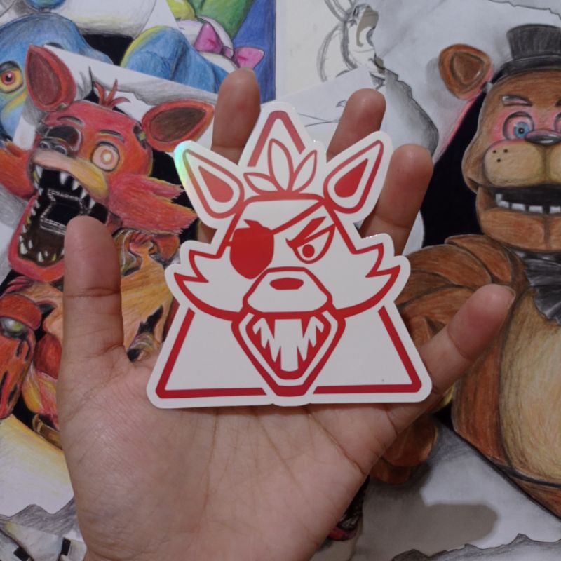 Jual Sticker Hologram FNaF Foxy Logo | Shopee Indonesia