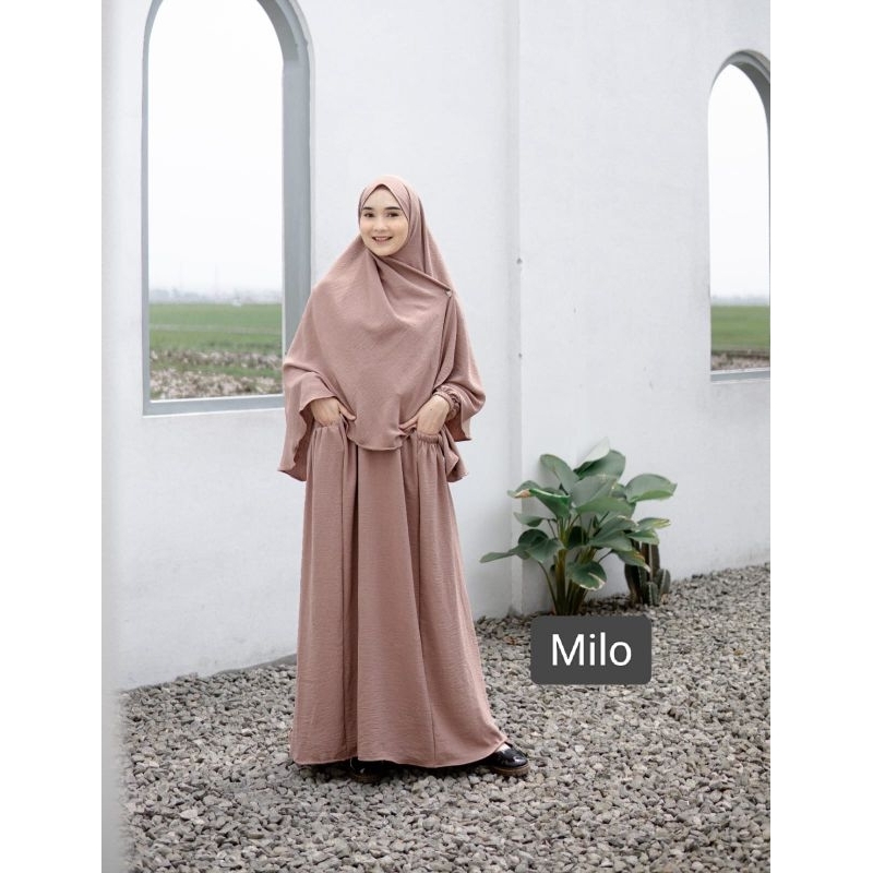 Jual Gamis Set Hijab Sakura (Hijab Non Pet ) By Denyan MW | Shopee ...