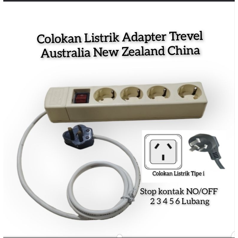 Jual Colokan Listrik Kaki 3 Miring China Australia New Zealand ...