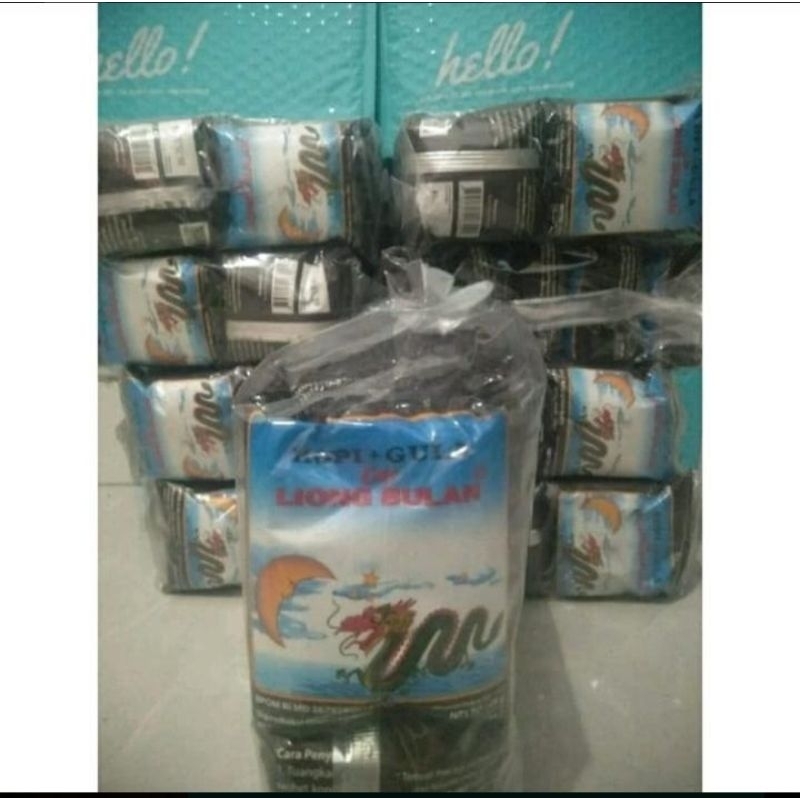 Jual kopi liong bulan +gula 1 pack isi 20 sachet.1 sachet isi 28 gr ...