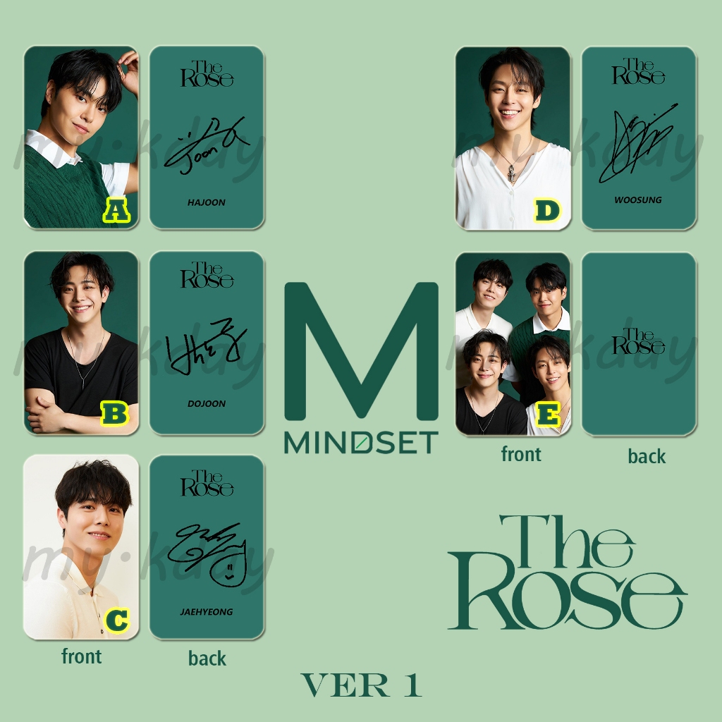 Jual PC-1537, Unofficial Photocard The Rose Mindset 2 sisi | Shopee Indonesia