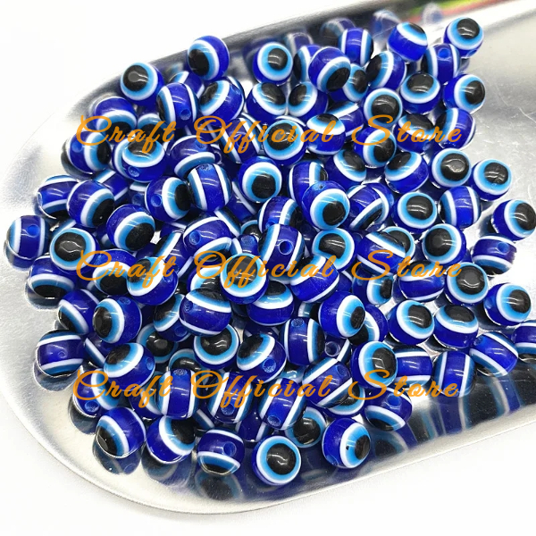 Jual 10 Pcs Manik Manik Devil Eye Resin Blue Series | Shopee Indonesia