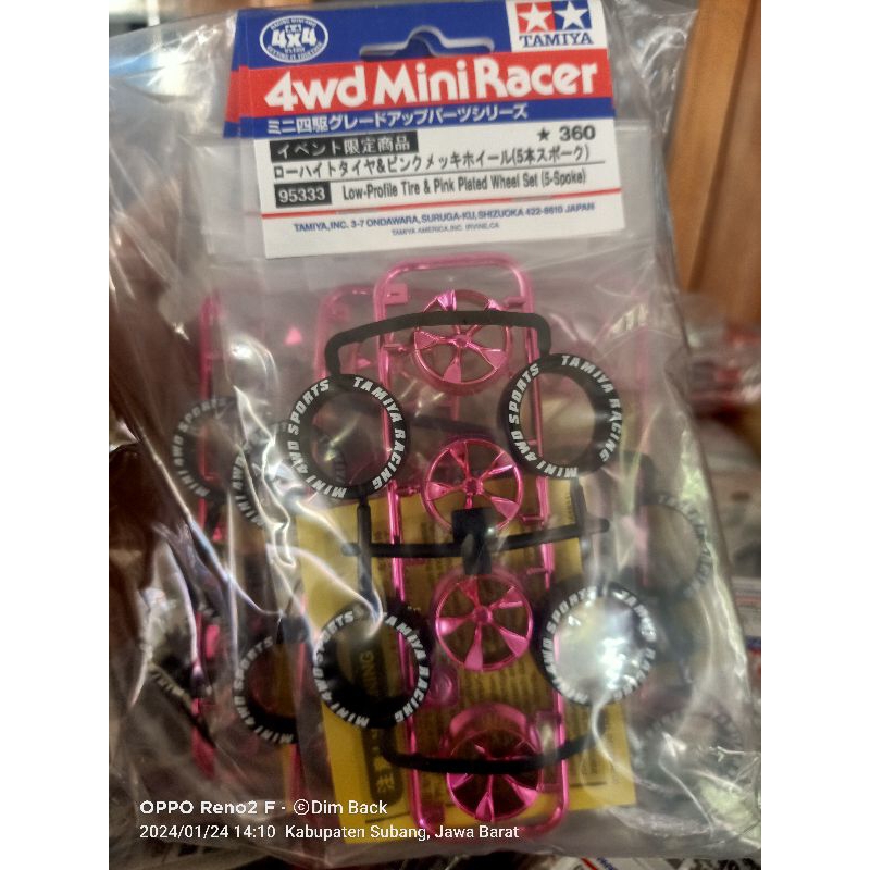 Jual Tamiya 95333 Velg 5 Spoke Pink Plated & Ban Low Profile | Shopee ...