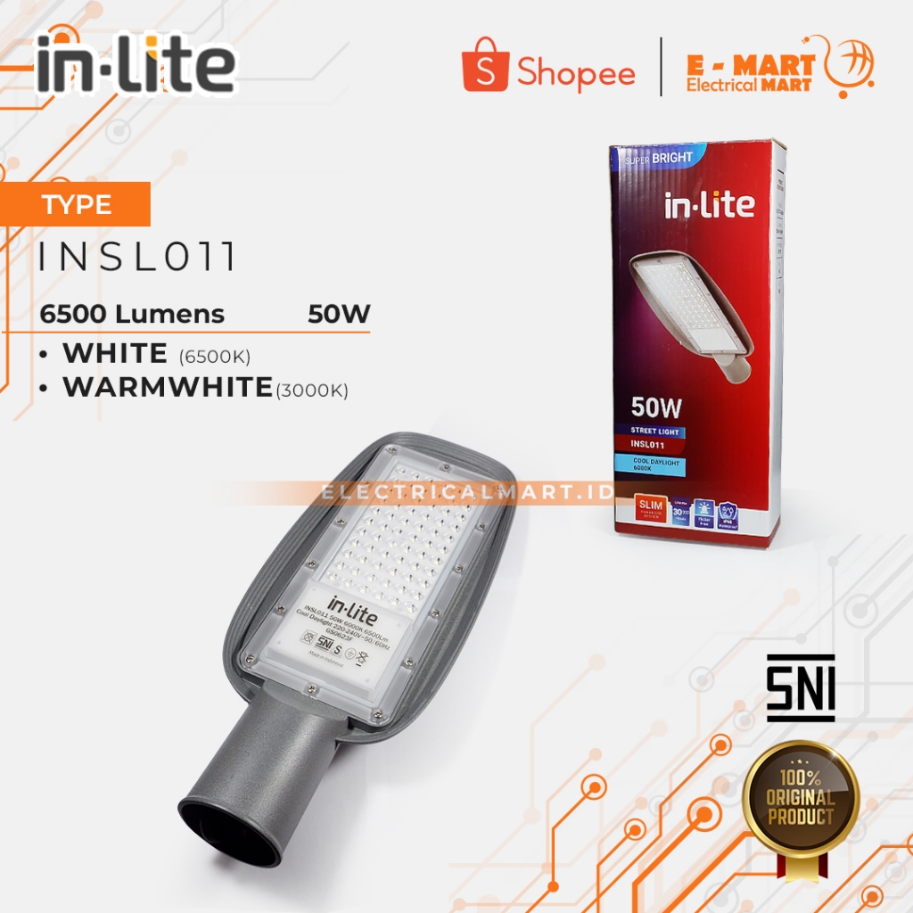 Jual INLITE Lampu Jalan LED PJU 50W 100W Street Light LED INSL011 ...