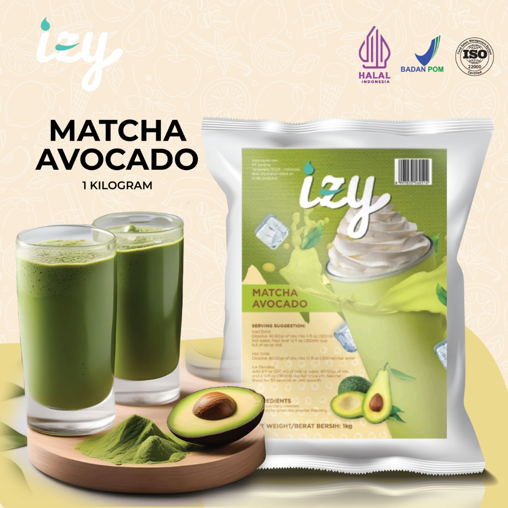 Jual Izy Powder Drink Matcha Avocado - Bubuk Minuman Matcha Alpukat 1 ...