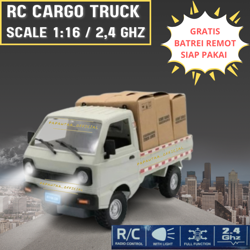 Jual mobil remote kontrol rc pick up cargo truck car box suzuki carry ...