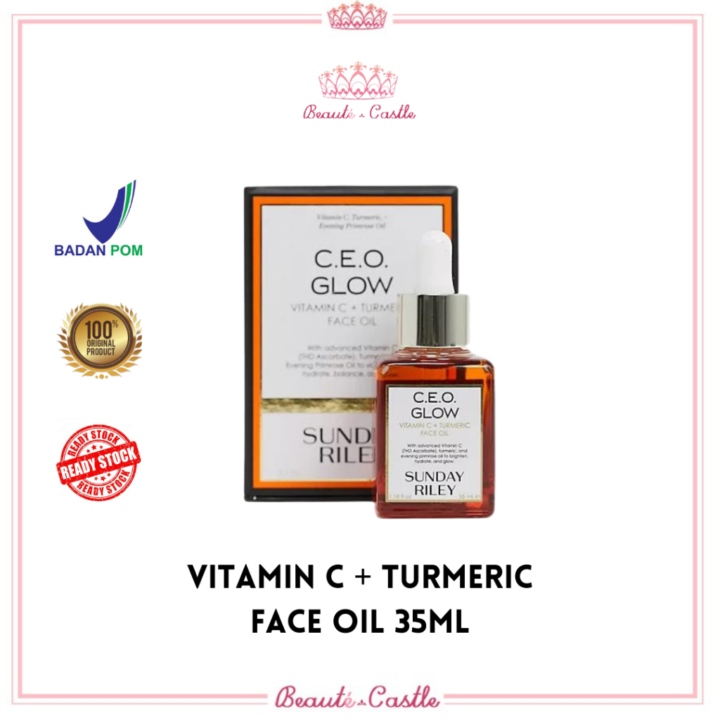 Jual Sunday Riley CEO GLOW Vitamin C + Turmeric Face Oil 35ml | Shopee ...