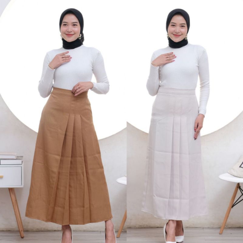 Jual Rok A Line Casual Cafe Skrit Model Terbaru Rok wanita Kantor Model Terbaru | Shopee Indonesia