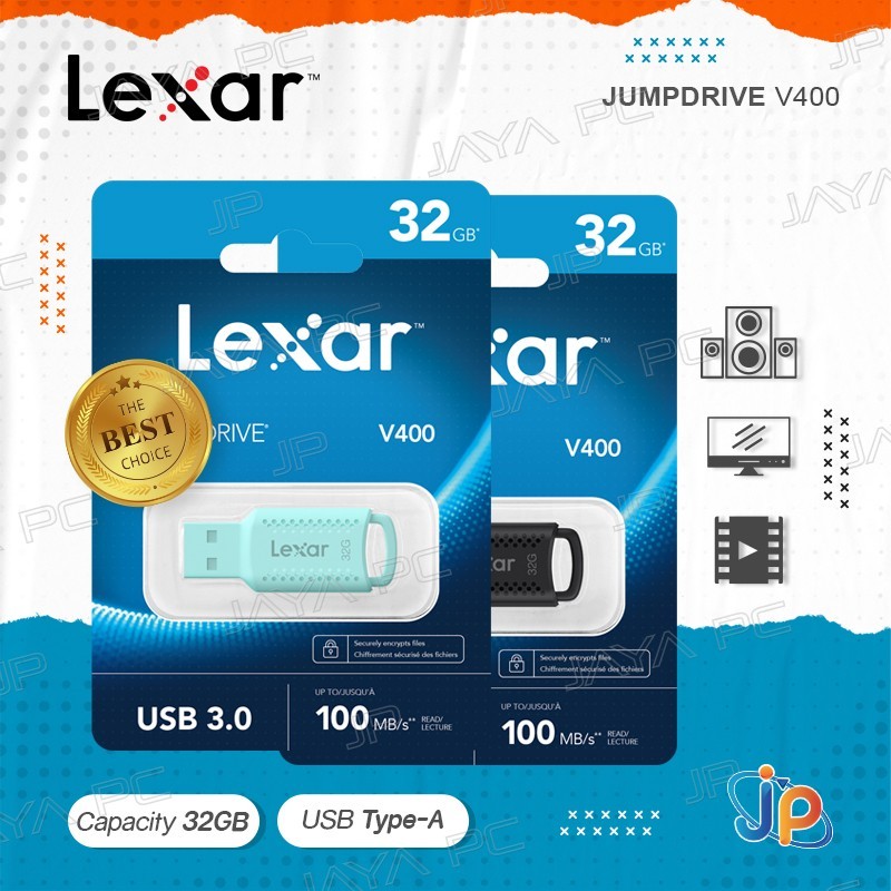 Jual FlashDisk Lexar V400 Jumpdrive 32GB - Flash Disk 32 GB USB 3.0 | Shopee Indonesia