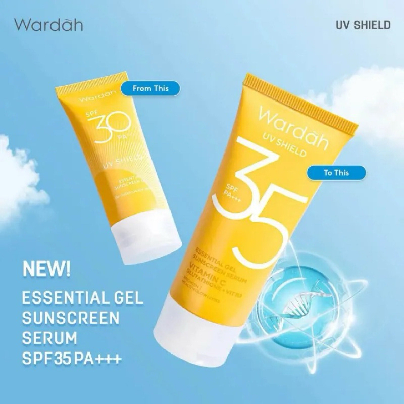 Jual Wardah UV Shield Essential Sunscreen Gel SPF 35 PA +++ 40 ml ...