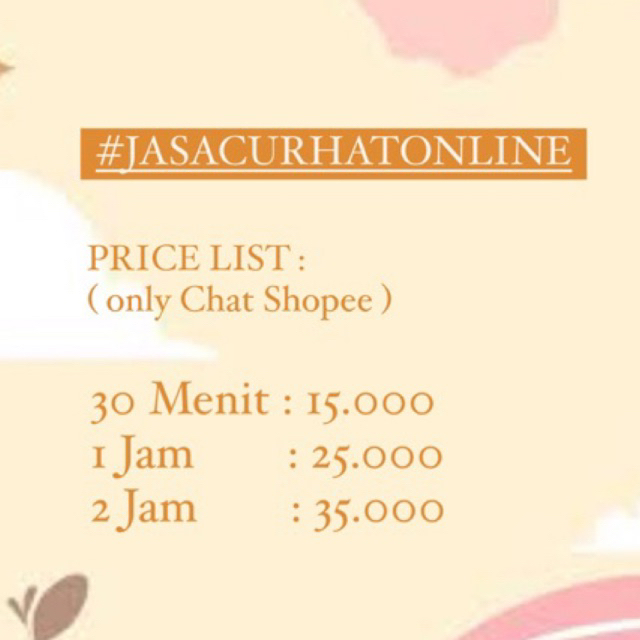 Jual JASA CURHAT ONLINE TERAMAN 100% | Shopee Indonesia