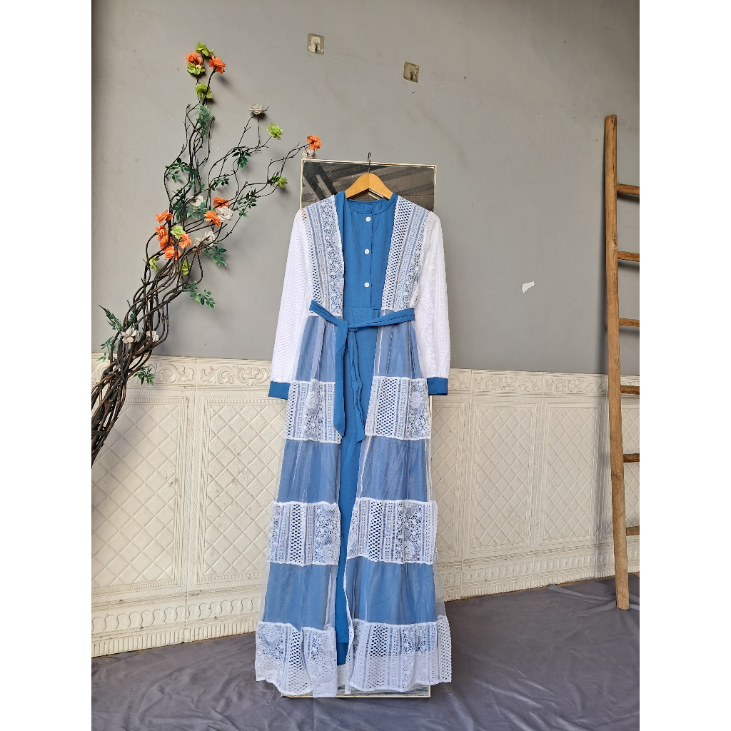 Jual GAMIS DEWISAN 2IN1 LONG OUTER BURKAT MIXX CRINKLE /COD/GAMIS ...