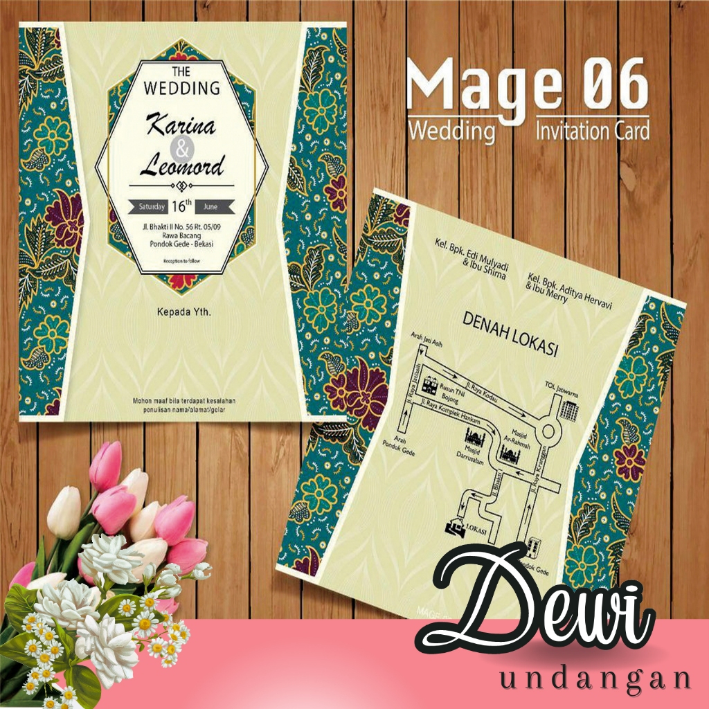 Jual Blangko Undangan Nikah atau Kertas Undangan Pernikahan Mage 06 ...