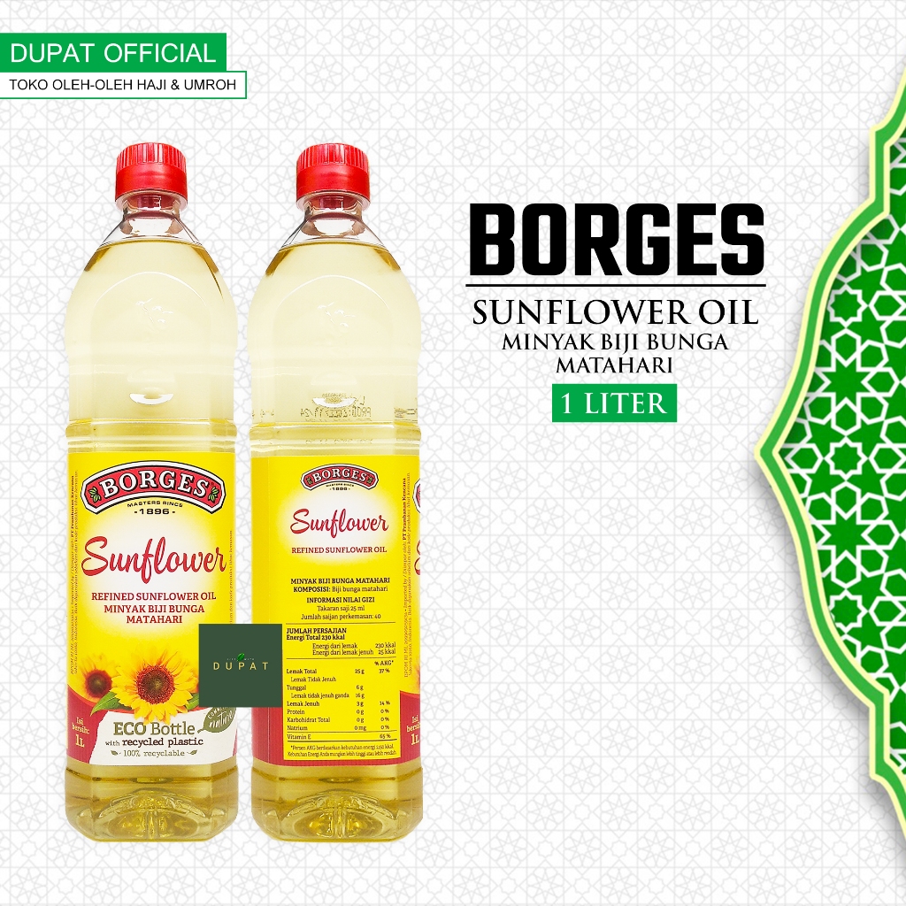 Jual BORGES SUNFLOWER OIL / MINYAK BUNGA MATAHARI 1 L ( Liter ...
