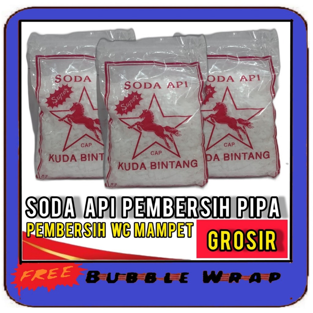 Jual Serbuk Bubuk Soda api Cap Kuda Bintang 1/2kg Anti Sumbat Pipa ...