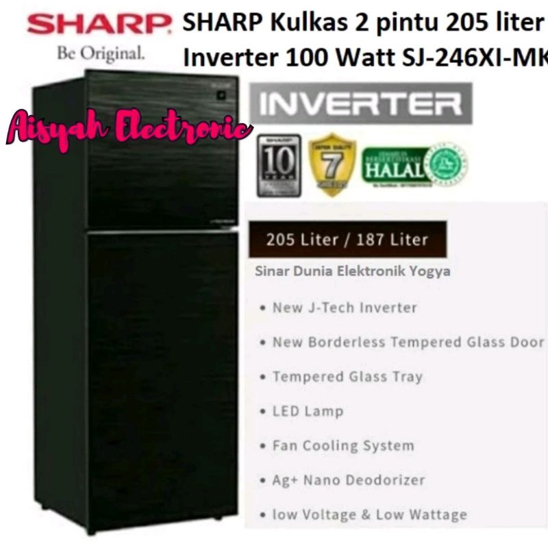 Jual KULKAS SHARP INVERTER 2 PINTU SJ-246XI | Shopee Indonesia