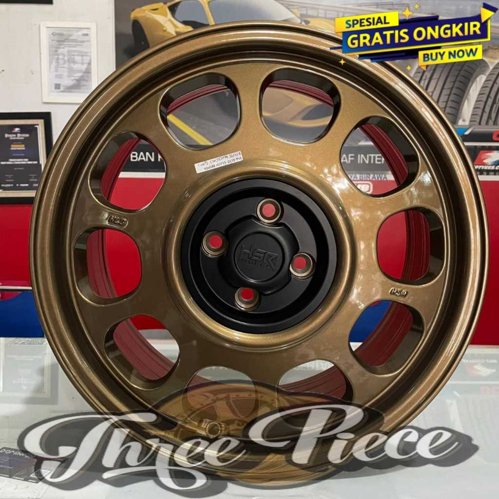 Jual Velg hsr model kaleng ring 14 lebar 55 et 35 bronze |wuling air ev agya brio sigra dll ...