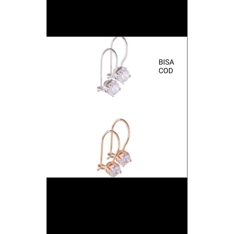 Jual Anting Desi Titanium Permata Gold Silver Anti Karat | Shopee Indonesia