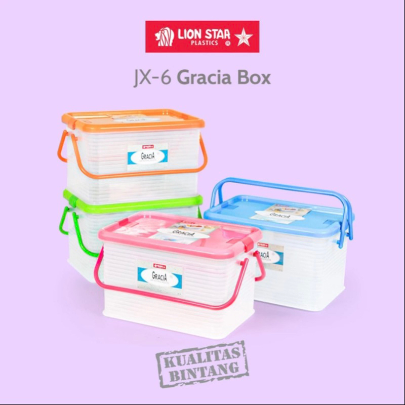 Jual Lion Star JX-6 Gracia Box Tempat Penyimpanan Serbaguna / Box 13.5 Liter | Shopee Indonesia