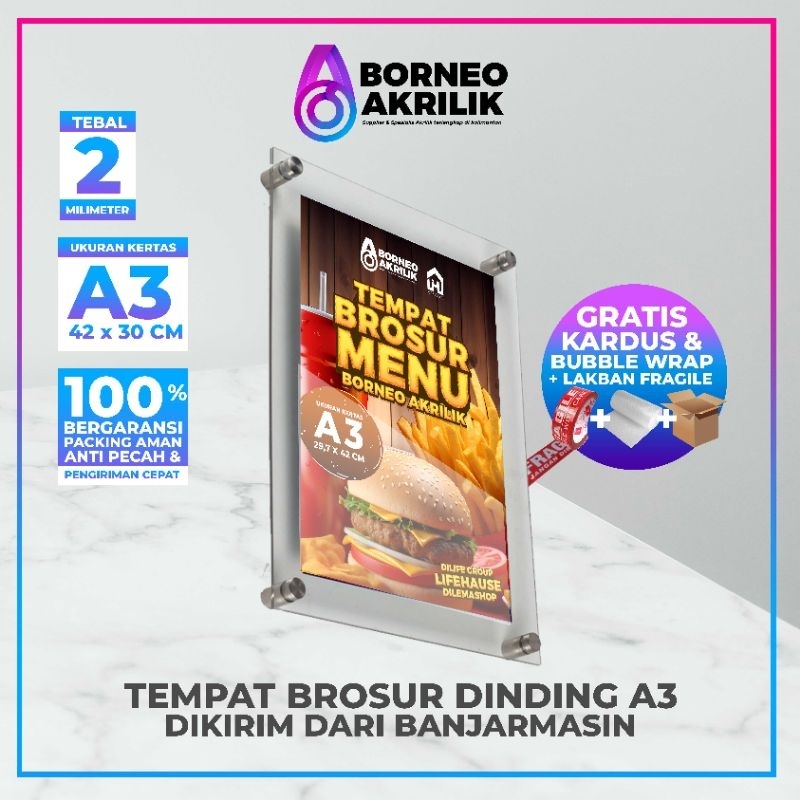 Jual WALL SIGN DINDING DISPLAY PROMOSI FRAME FOTO AKRILIK POSTER ...