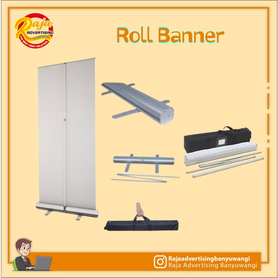 Jual Rangka STAND Roll Up Banner 60 x 160 Aluminium HANYA ALAT ROLL UP TIDAK CETAK | Shopee ...
