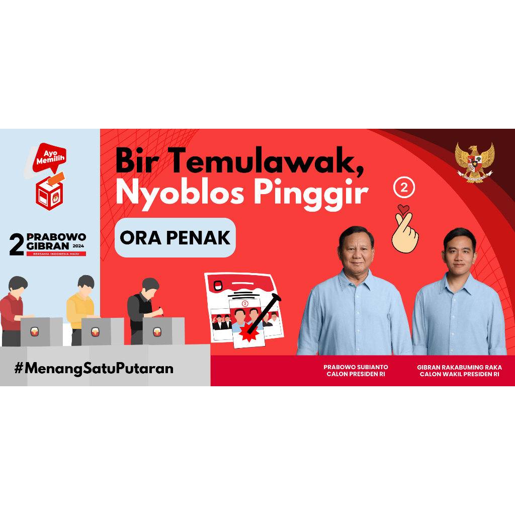 Jual Cetak Spanduk / Banner PRABOWO GIBRAN Pemilu 2024 - Bersama Indonesia Maju | Shopee Indonesia