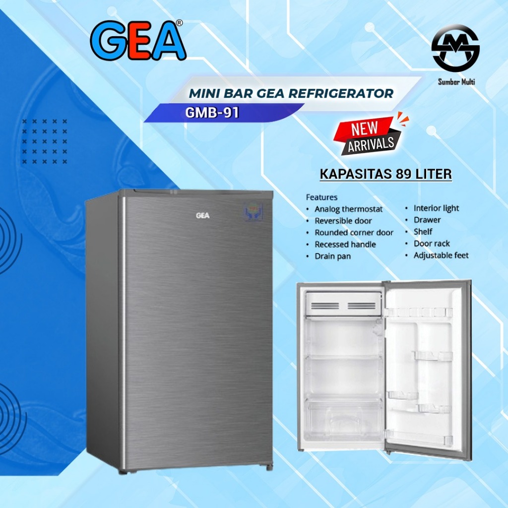 Jual GEA GMB-91 / GMB91 / GMB 50 Mini Bar Refrigerator Hotel 89 Liter ...