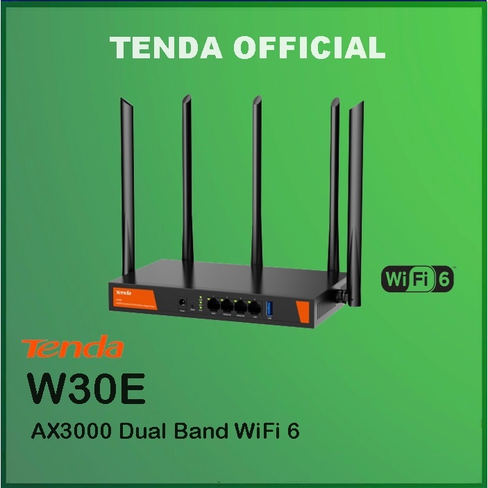 Jual Tenda W30E AX3000 Dual Band WiFi-6 Wireless Hotspot Router ...