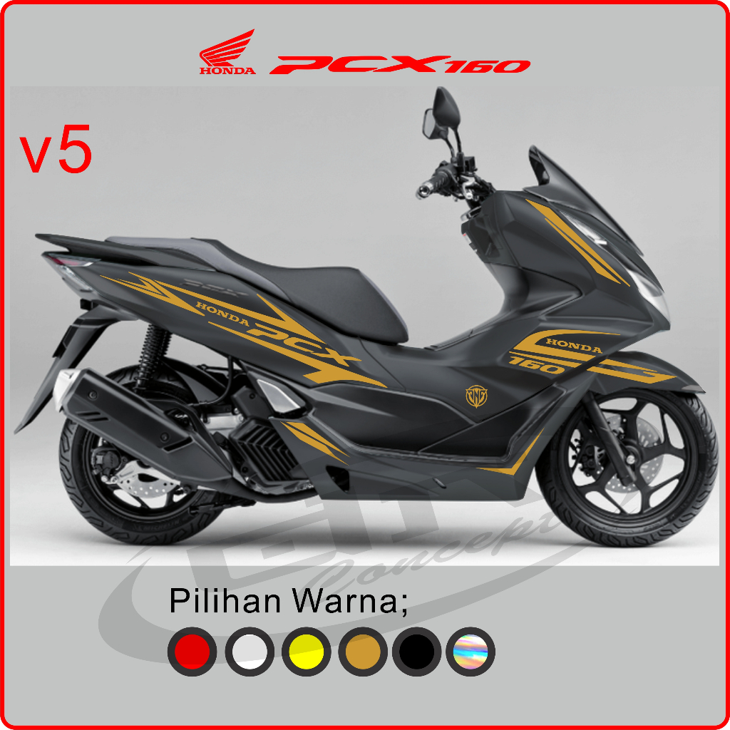 Jual Cutting Stiker Honda PCX 160 Variasi V5 Motor Modip 2021 2022 2023 ...