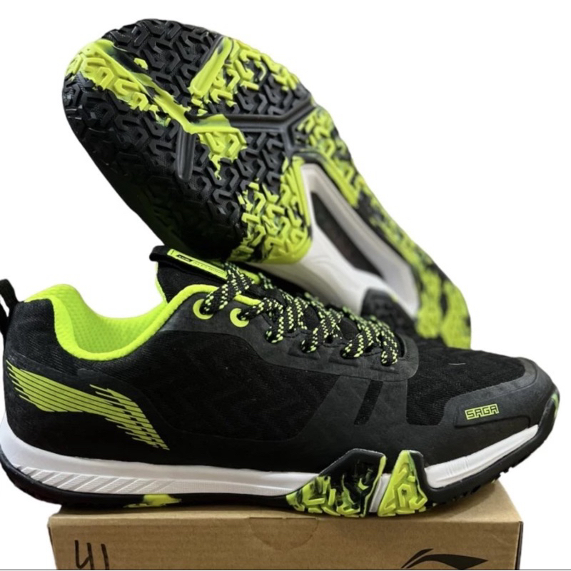 Jual Sepatu Badminton Lining Saga Lite 6 Black Lime | Shopee Indonesia