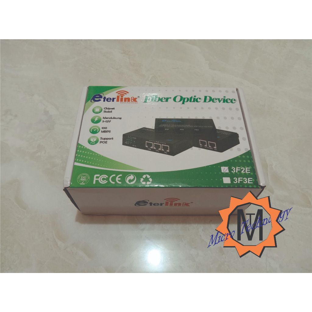 Jual 【SupportPOE】3F2E Fiber Optik Media Converter Single Mode 2 Rj45 ...