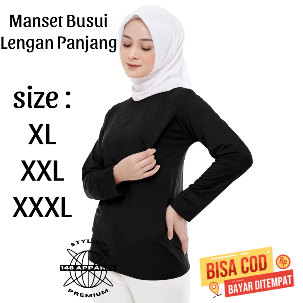 Jual Manset Inner Ibu Menyusui Busui Lengan Panjang Polos Bahan Spandex Rayon Premium | Shopee ...