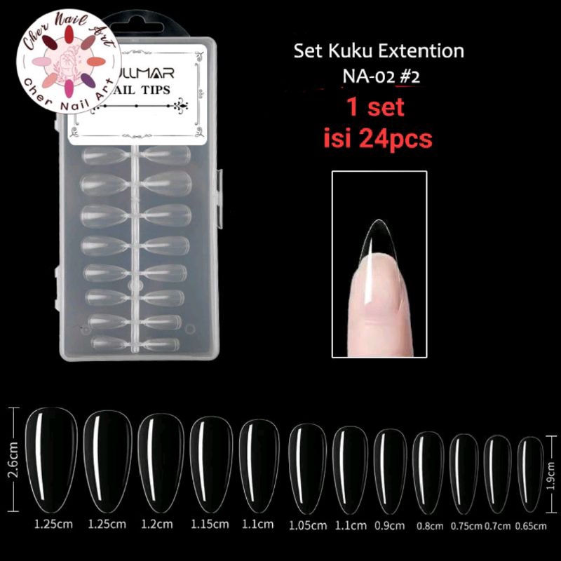 Jual Kuku palsu putih transparan bening polos manicure kuku extension ...