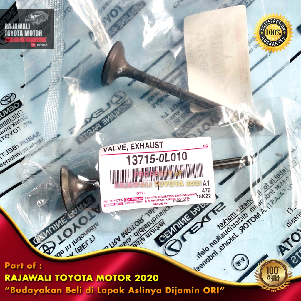 Jual Valve EX Klep Api Innova, Fortuner, Hilux 2500cc 2KD Diesel ...