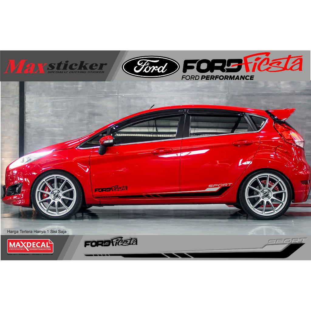 Jual STICKER FORD FIESTA SIMPLE CUTTING STICKER MOBIL FORD FIESTA ...