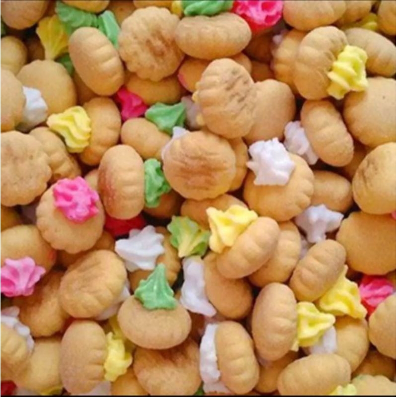 Jual Kue Gem Rose/Gem Bunga/Kue Kancing 1kg Food Snack Makanan Ringan ...